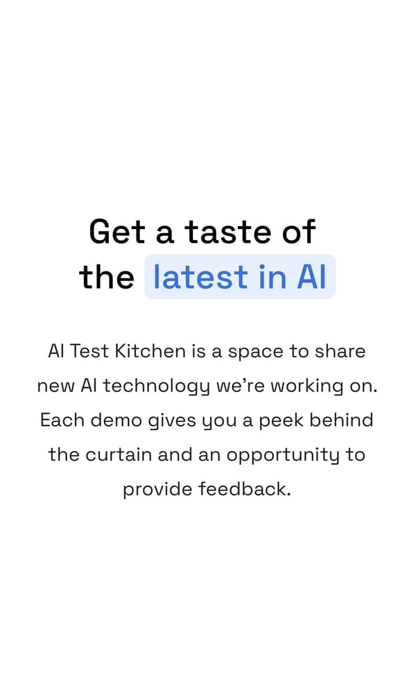 Google AI Test Kitchen: A Hands-On Look